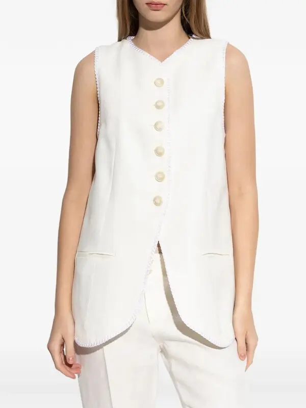 Etro Button-down Waistcoat With Trims