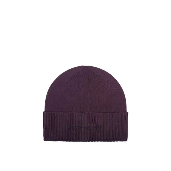 Givenchy Wool Logo Beanie - Purple