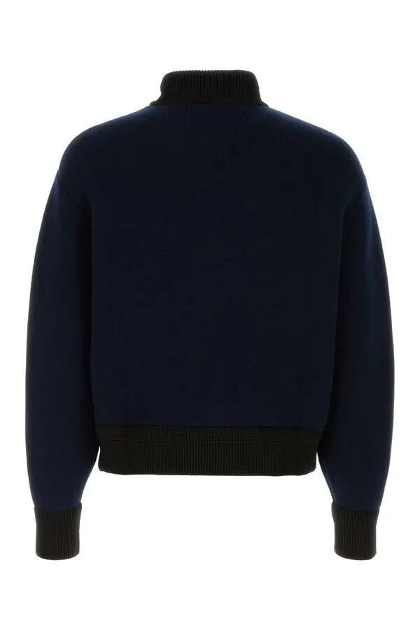 JIL SANDER Dark Wool Blend Cardigan