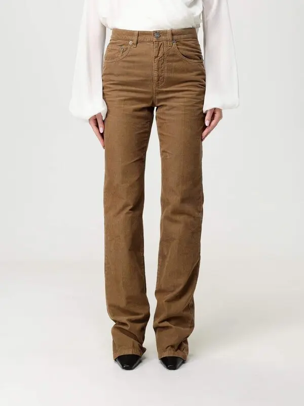 Saint Laurent Cotton Pants - Brown