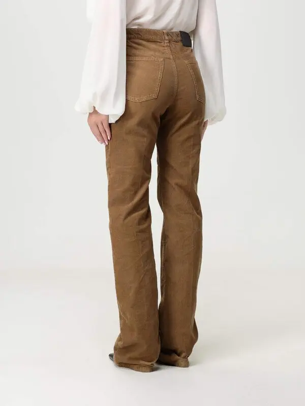Saint Laurent Cotton Pants - Brown