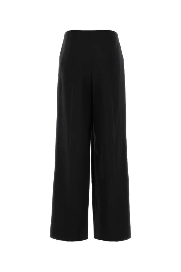 Fendi Black Wool Blend Wide-leg Pant