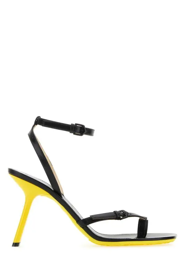 Loewe Leather Petal Sandals - Black