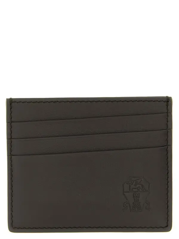 Brunello Cucinelli Logo Card Holder - Black