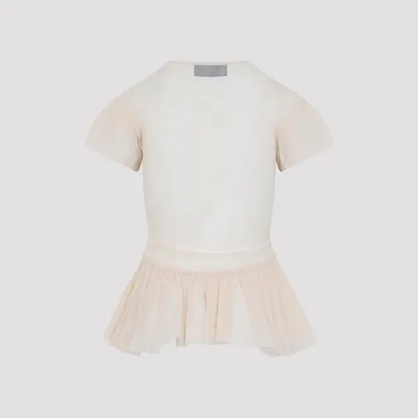 Simone Rocha Sheer Ballet Peplum Top - Multicolor