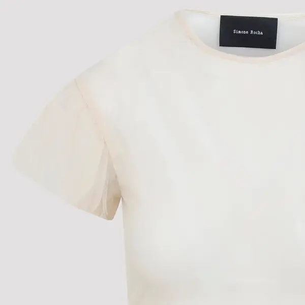 Simone Rocha Sheer Ballet Peplum Top - Multicolor
