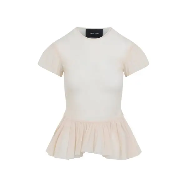Simone Rocha Sheer Ballet Peplum Top - Multicolor