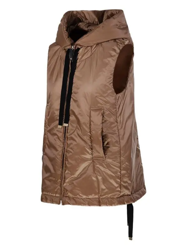 Max Mara Silk & Nylon Down Vest - Multicolor