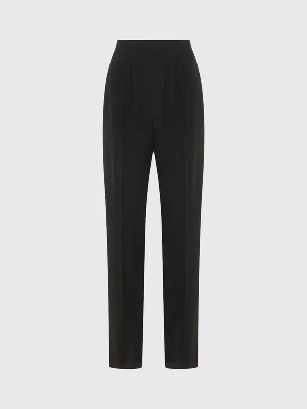 Saint Laurent Silk Tailored Trousers - Black