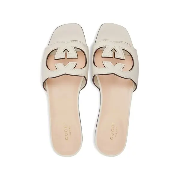 Gucci Leather Sandals - White