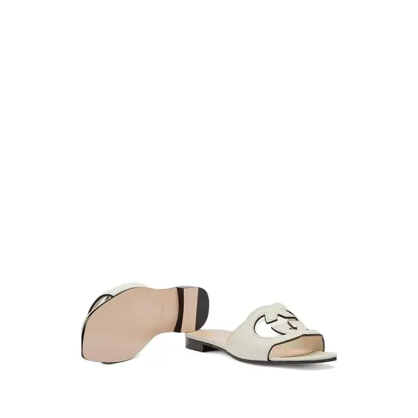 Gucci Leather Sandals - White