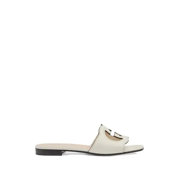 Gucci Leather Sandals - White