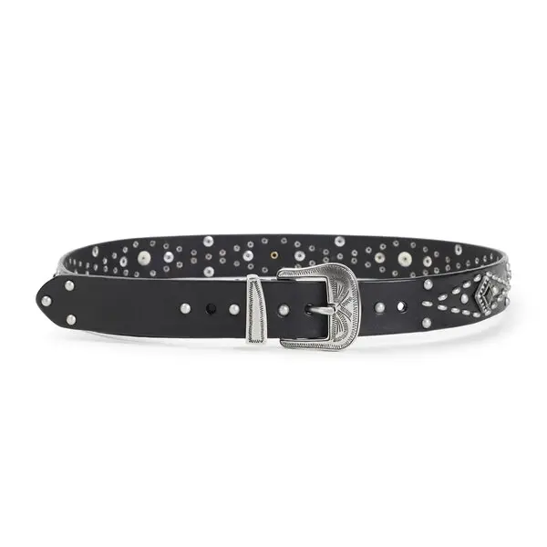 GOLDEN GOOSE Studded Belt - Black