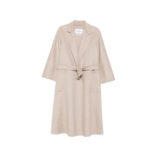 Max Mara Single Breasted Cashmere Coat - Cream