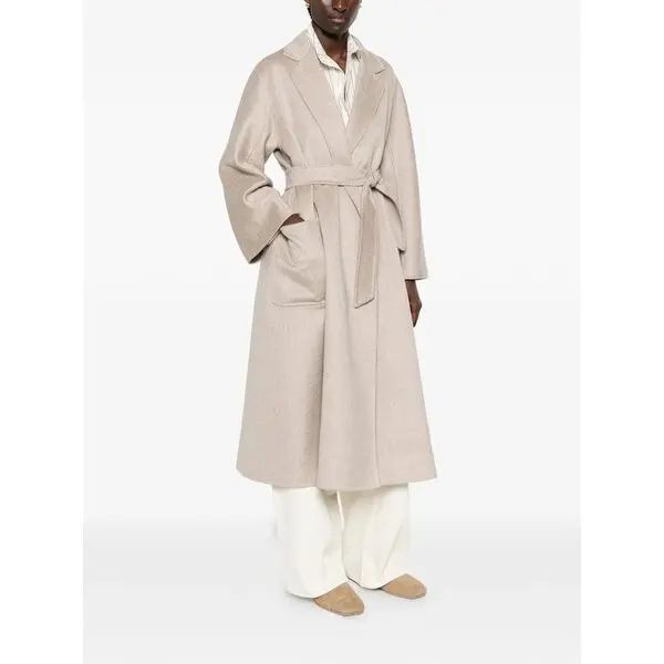 Max Mara Single-breasted Cashmere Coat - Cream