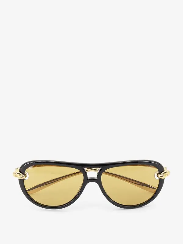 Bottega Veneta Aviator Knot Acetate Sunglasses - Multicolor