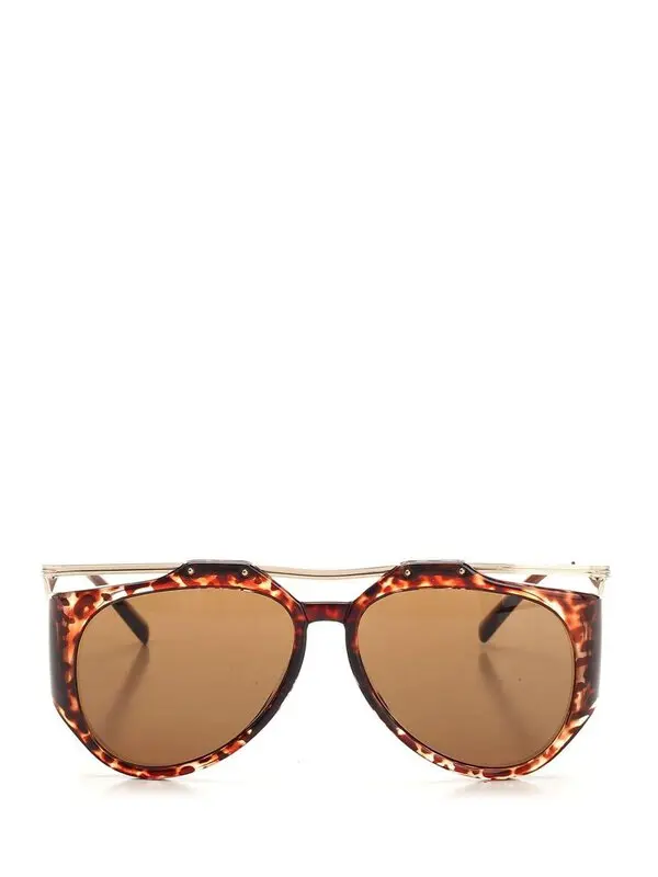 Saint Laurent Amelia Aviator Sunglasses - Brown