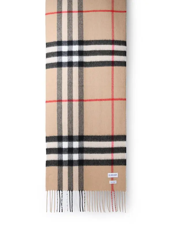 Burberry Beige Cashmere Scarf - Cream