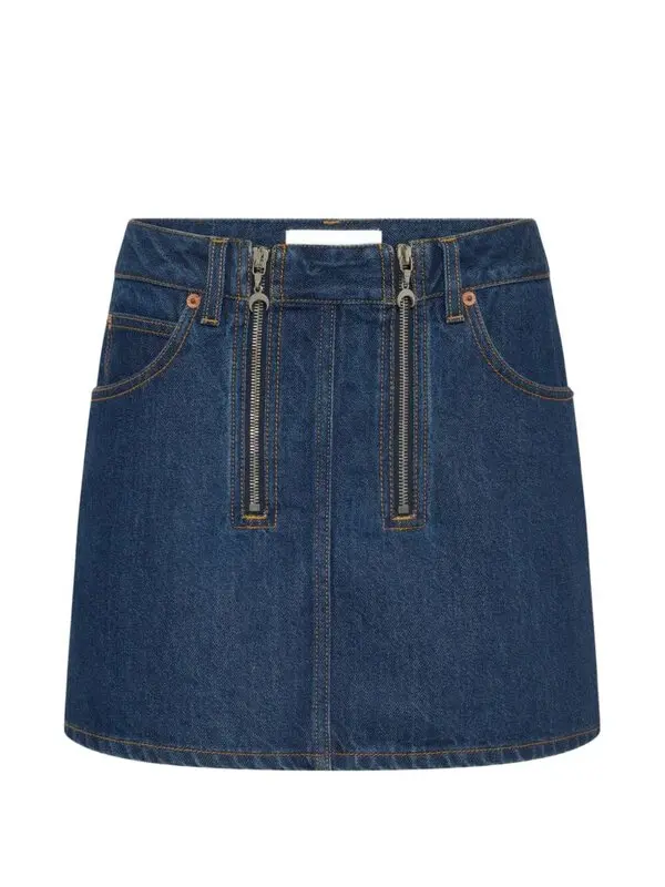 MARINE SERRE Denim Mini Skirt - Multicolor