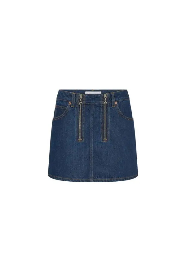 MARINE SERRE Denim Mini Skirt - Multicolor