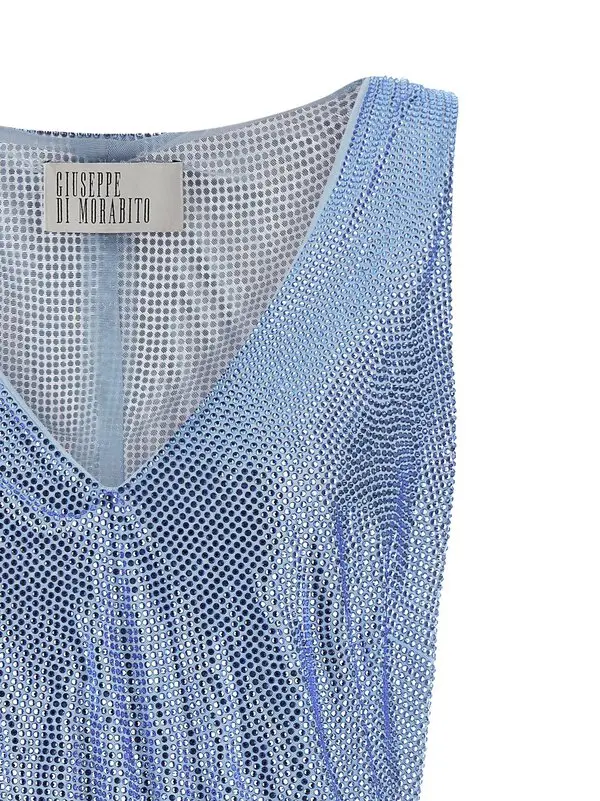 Giuseppe Di Morabito Rhinestone Top - Blue