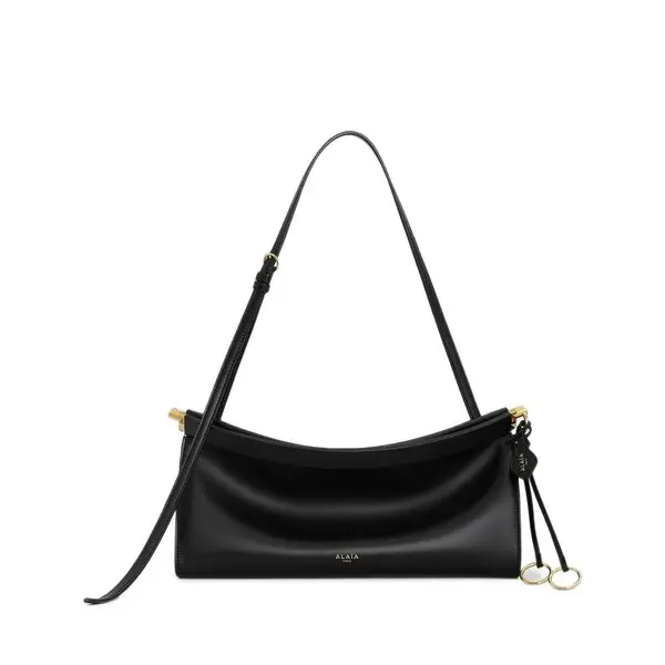 Alaïa Textured Shoulder Bag - Black