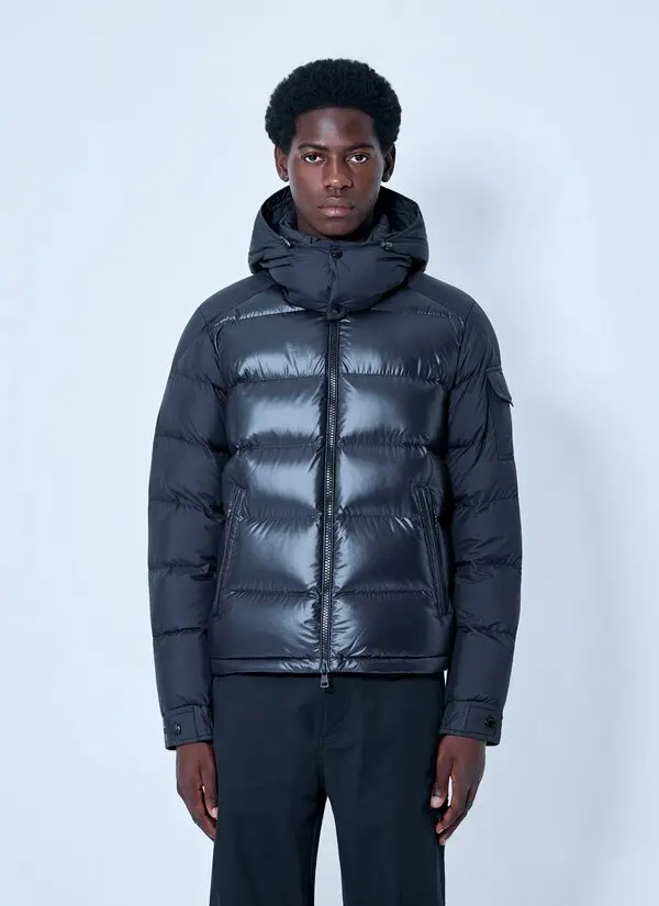 Moncler Maya Hooded Down Jacket - Black