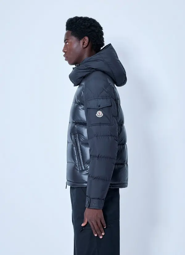 Moncler Maya Hooded Down Jacket - Black