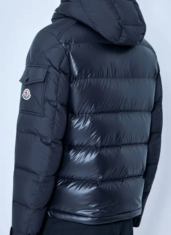 Moncler Maya Hooded Down Jacket - Black