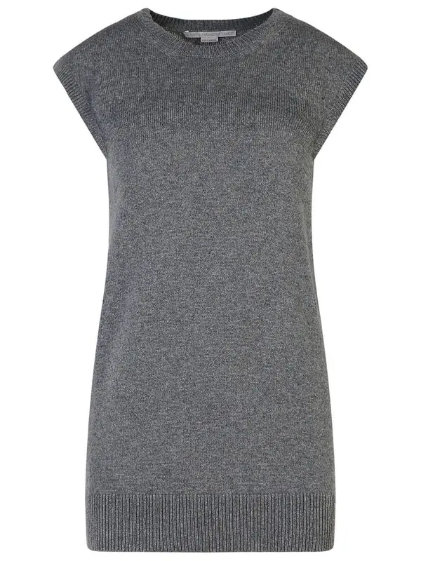 Stella McCartney Sleeveless Grey Cashmere Sweater