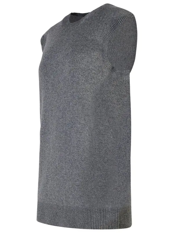 Stella McCartney Sleeveless Grey Cashmere Sweater