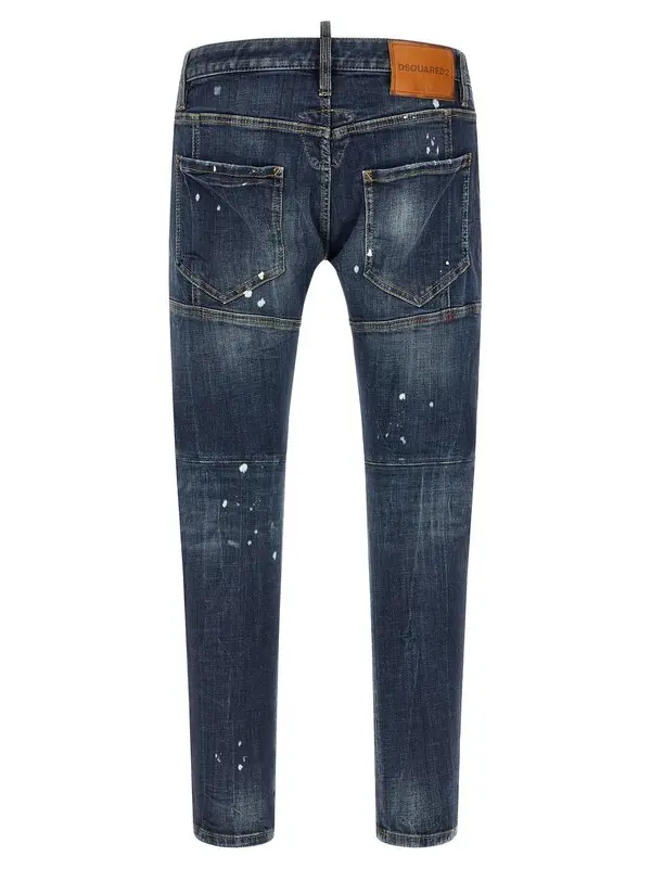 Dsquared2 Tidy Biker Stretch Cotton Denim Jeans