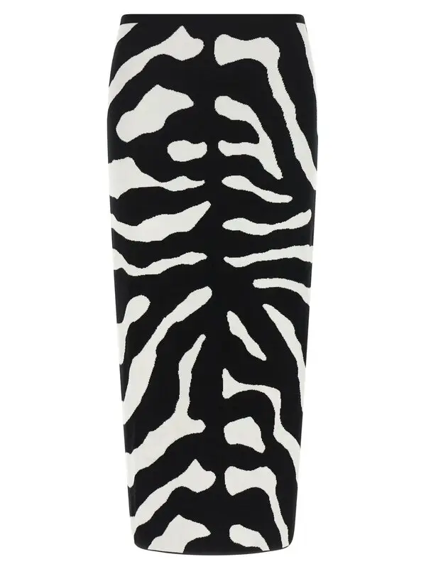 Moschino Zebra Intarsia Skirt - Multicolor