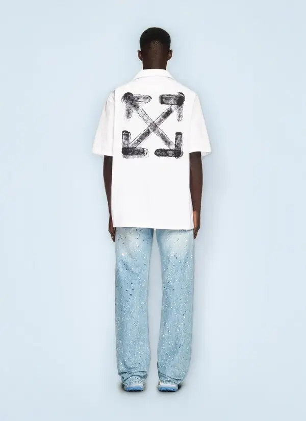 Off-White Spray Arrow Bowling Shirt - White