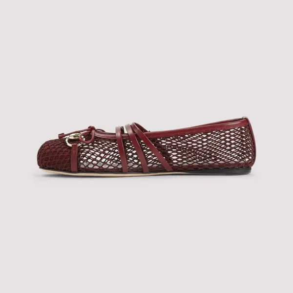 Gucci Mesh Ballerinas - Red