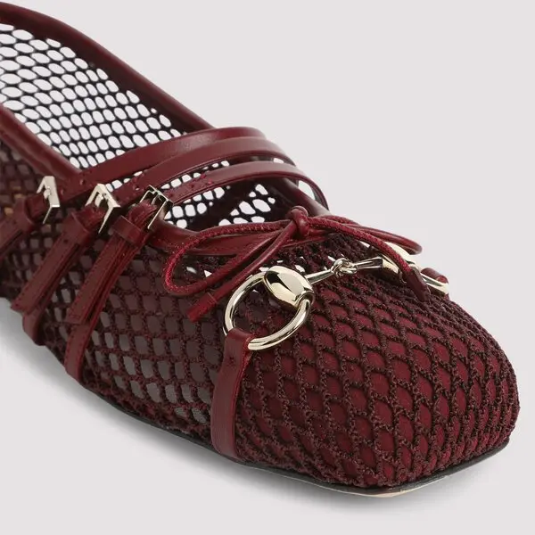 Gucci Mesh Ballerinas - Red