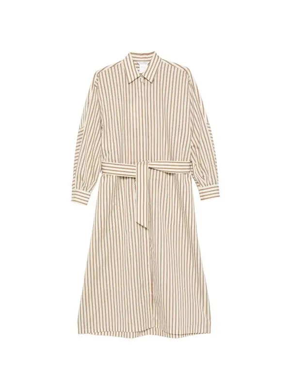 Max Mara Striped Silk Blend Dress