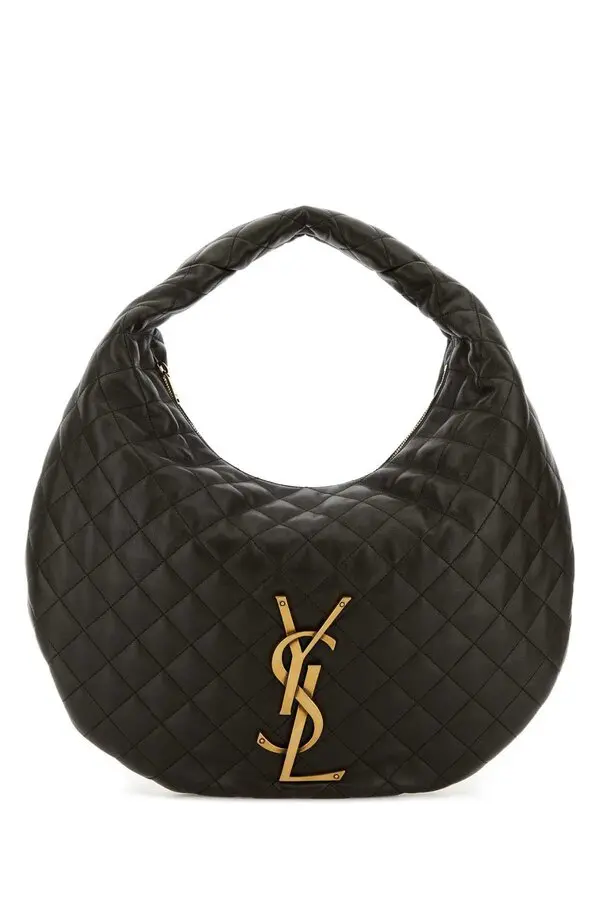 Saint Laurent Mud Nappa Leather Icare Shoulder Bag - Brown