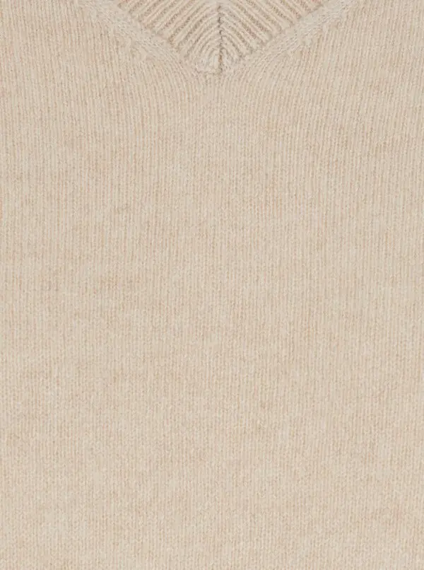 Max Mara S 'fata' Beige Sweater With V-neck And Long Sleeves In Cashmere For - Multicolor