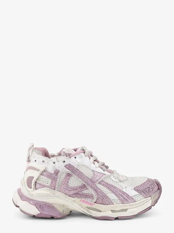 Balenciaga Runner Mesh Sneakers With Glitter Inserts - Multicolor