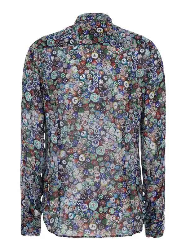 Dries Van Noten Chowy' Shirt With Classic Collar And All-over Embroidery In Viscose For - Multicolor