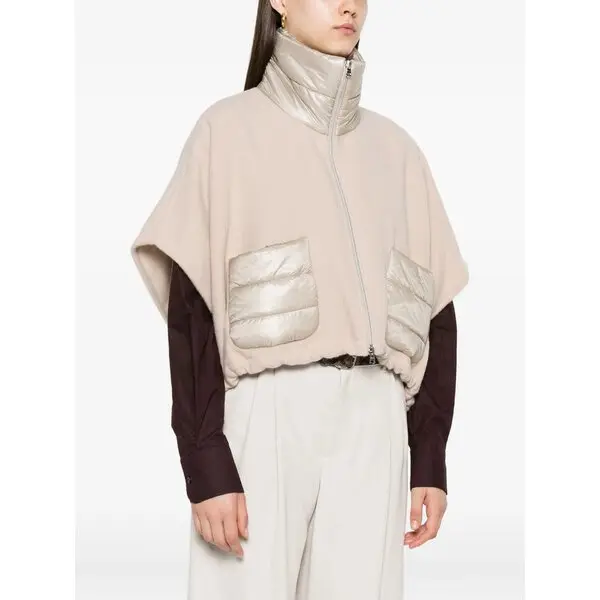 Herno Neutrals Jackets Capes & Ponchos - Cream