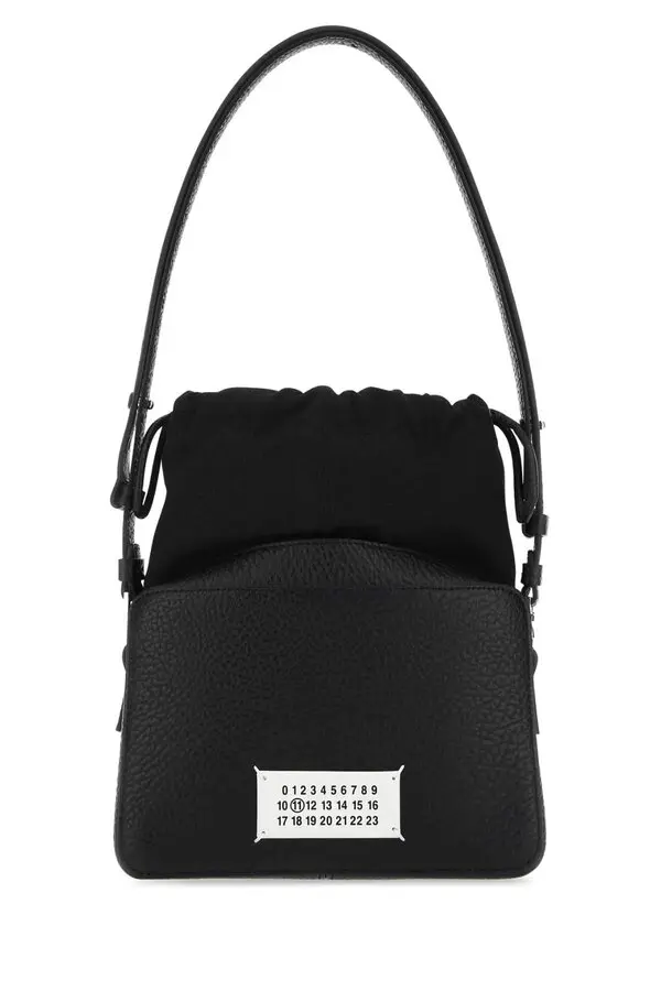 MAISON MARGIELA Leather And Fabric 5ac Bucket Bag - Black