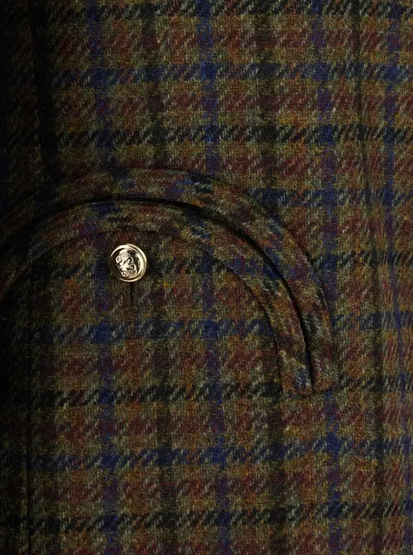 BLAZÉ MILANO Amandira Wool Check Motif Single-breasted Jacket - Multicolor