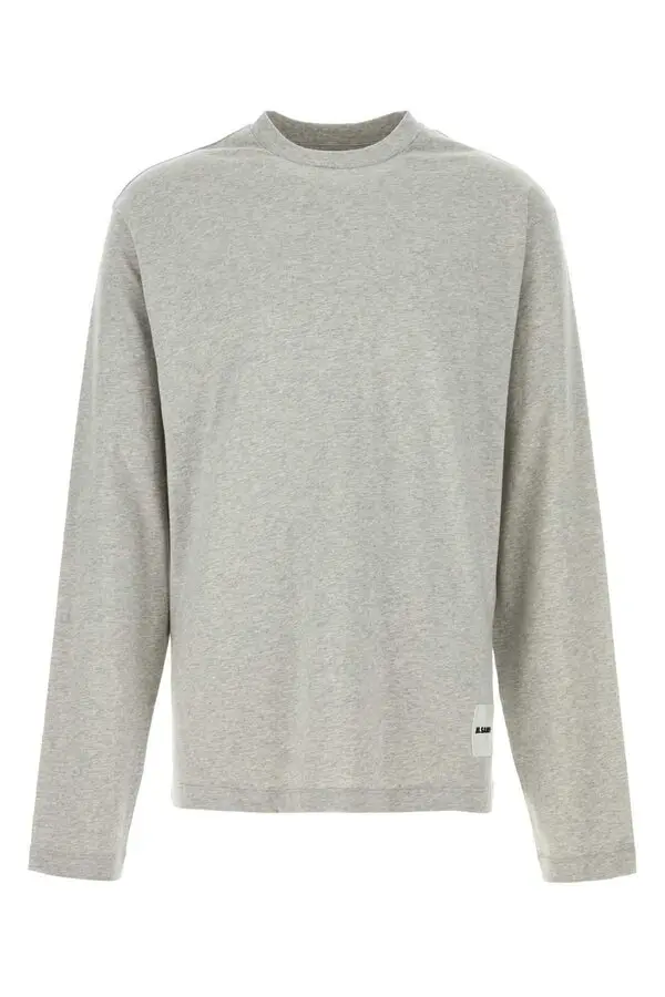 JIL SANDER Grey Cotton T-shirt Set - Gray