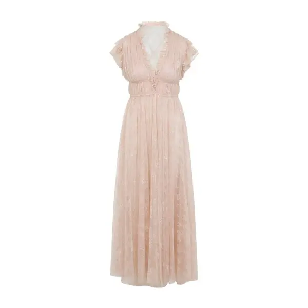 Alberta Ferretti Lace Long Dress - Multicolor