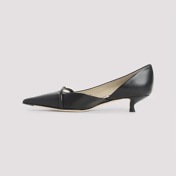 Giorgio Armani Leather Court Decollete - Black