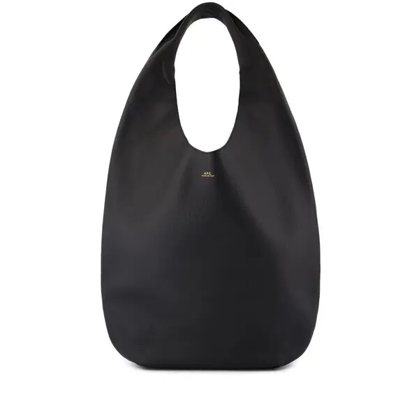 A.p.c. Calf Leather Shoulder Bag - Black