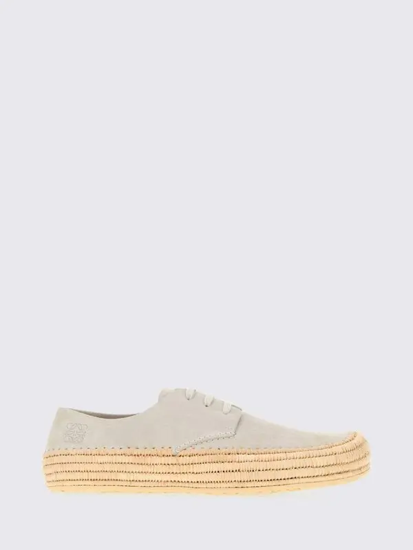 Loewe Suede Espadrille Brogue Shoes - Gray