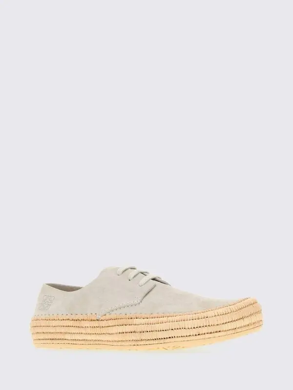 Loewe Suede Espadrille Brogue Shoes - Gray